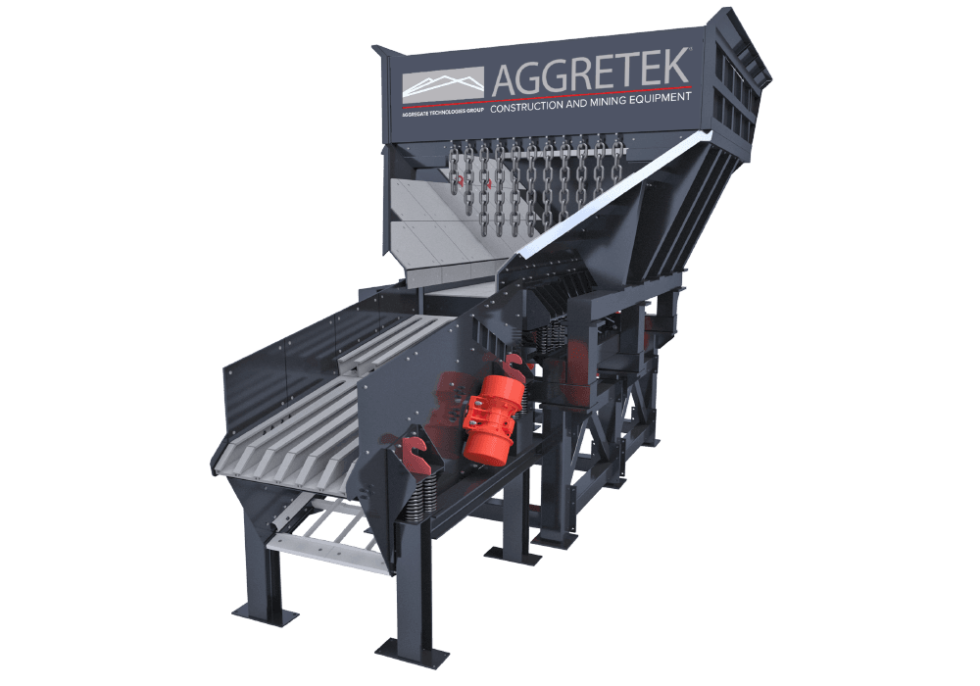 Grizzly Scalper - AGGRETEK Pan feeders with grizzly bars.